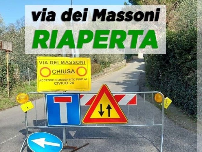 Firenze, riaperta via dei Massoni dopo il crollo del muro