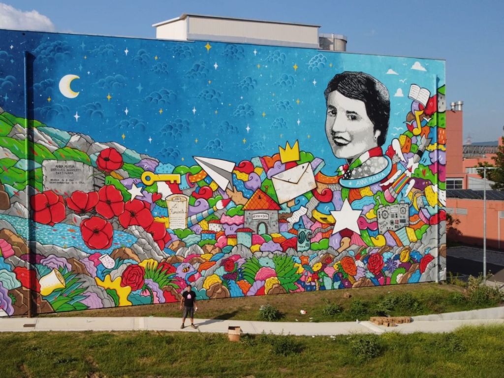 Sesto Fiorentino, un maxi murale per la partigiana Enriques Agnoletti