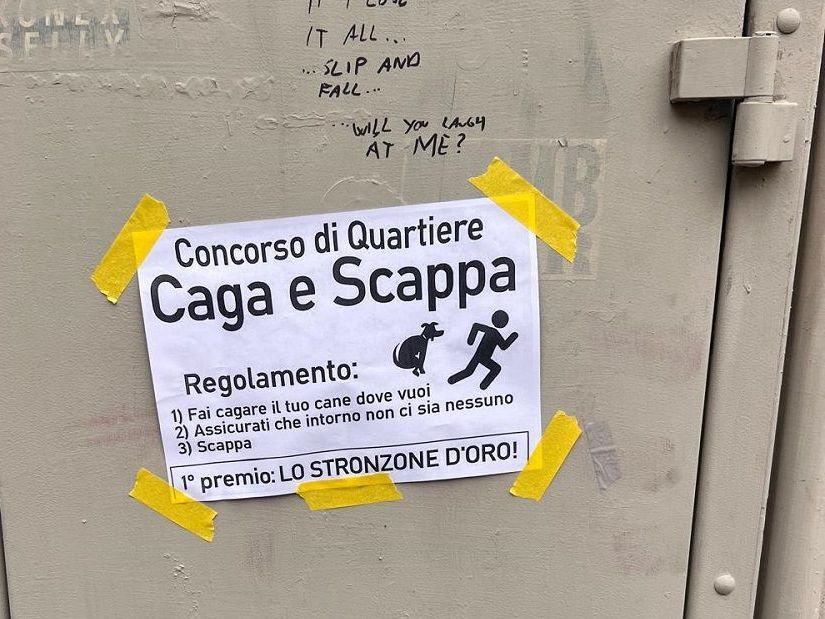 Firenze, cartelli ironici in San Frediano contro i proprietari incivili ...